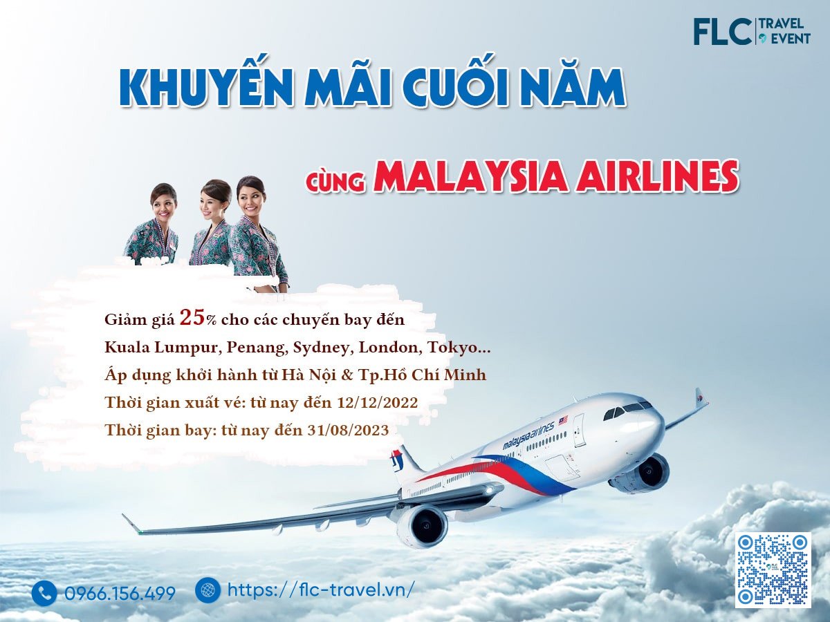 ƯU ĐÃI 25% VÉ MÁY BAY TỪ HÃNG HÀNG KHÔNG MALAYSIA AIRLINES ⋆ FLC Travel ...